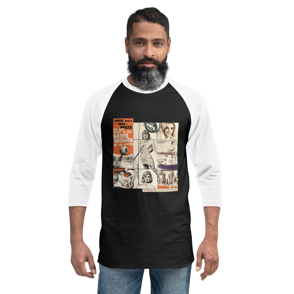 Musk wants Man on Mars 3/4 sleeve raglan shirt – Womens Recreational ...